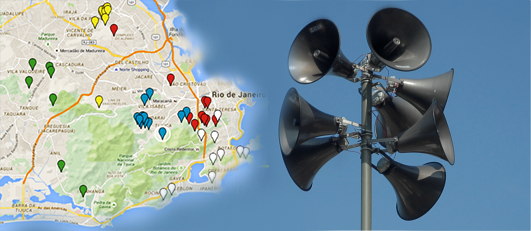 Mapas do Sistema de Alerta e Alarme – Subsecretaria de Defesa Civil